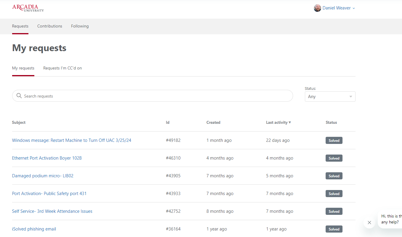 Changing Satisfaction Rating in Zendesk – Arcadia University