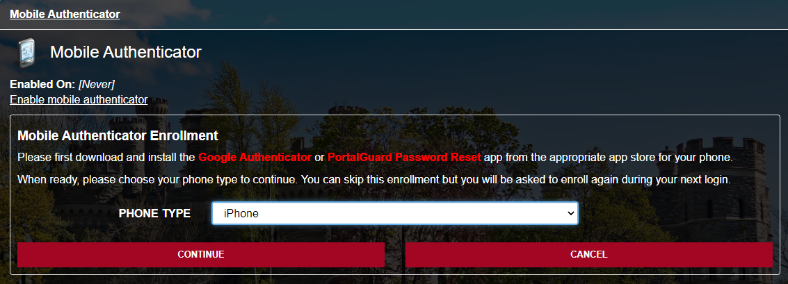 Set Up Mobile Authentication in PortalGuard – Arcadia University